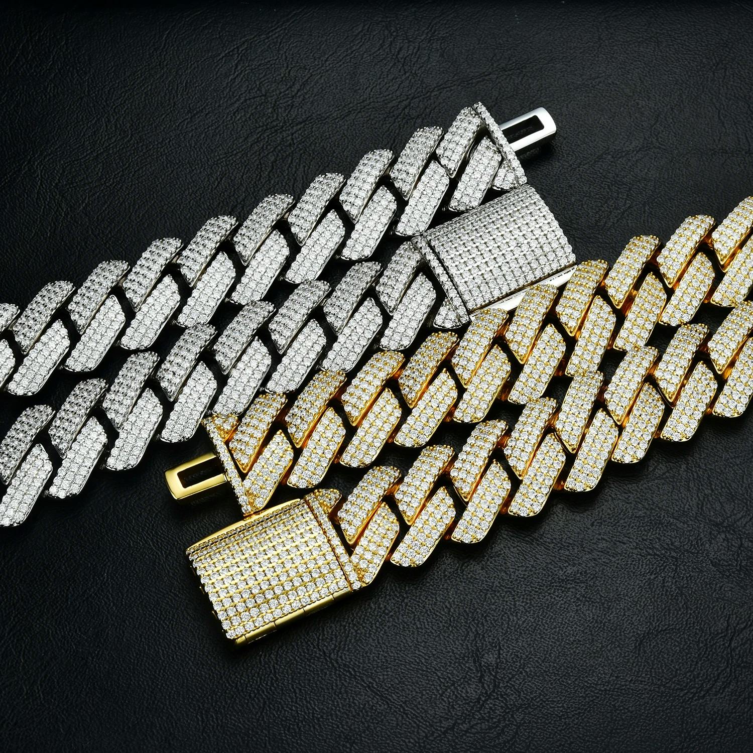 Luxury Moissanite Blinged Gold Cuban Chain - Jewelry - by Abiding ...