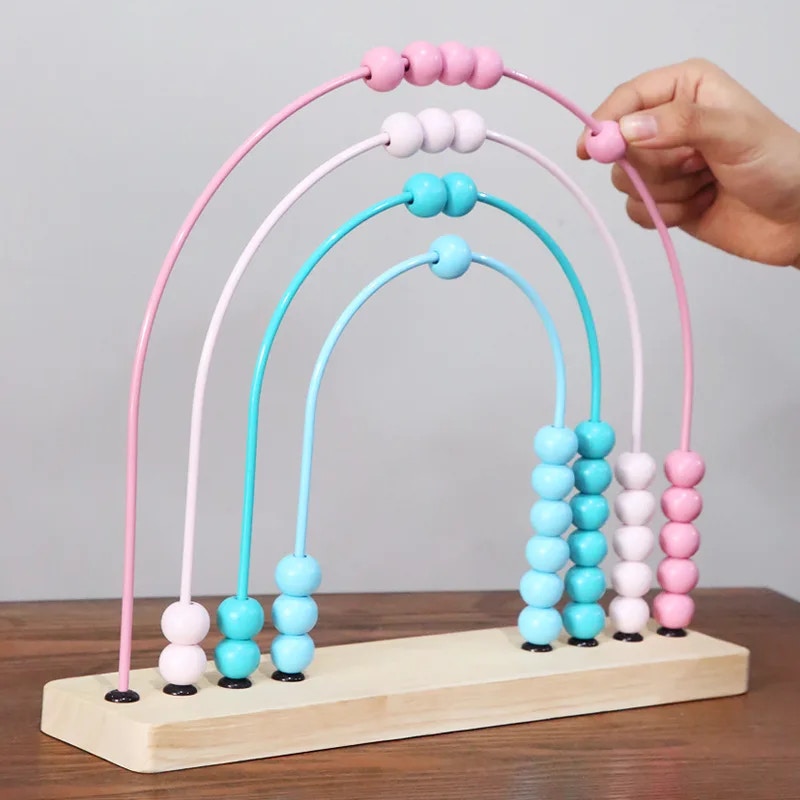 Wooden Bead Counting Game for Kids - Toys & Games - by Woodworld ...