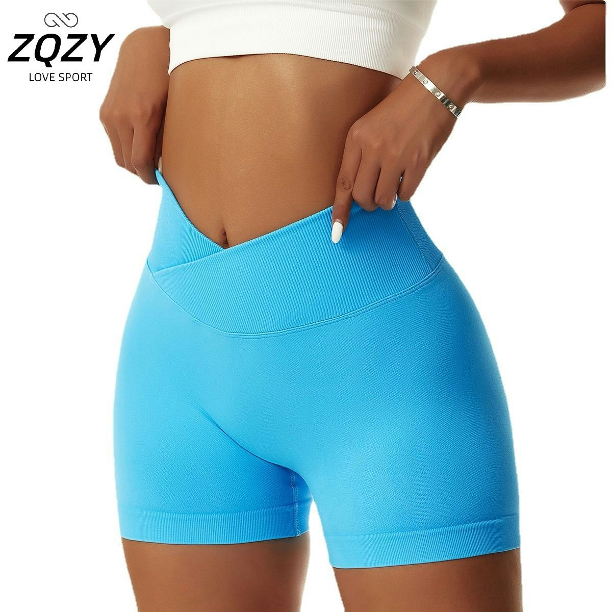Stretch High-waisted Woman Running Shorts - Women's Apparel - by ZQZY Factory | Pietra